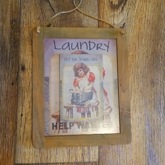 Hand Crafted | Wall Decor | Laundry Drop Your Drawers Here Help Wanted ...